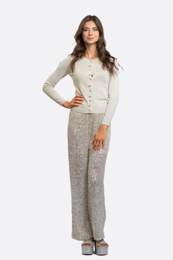Cardigan lurex bottoni gioiello - NO SECRETS